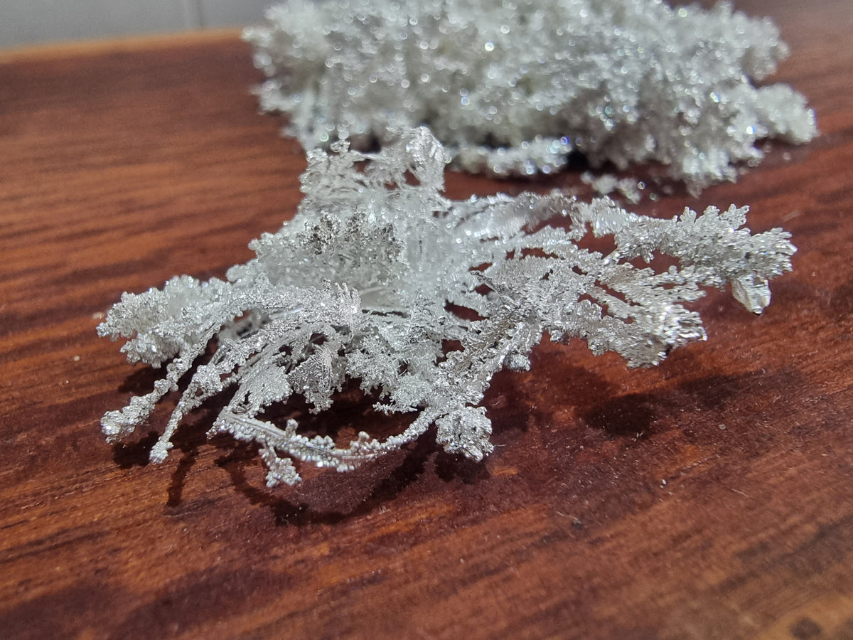 Premium Pure Silver Crystals - 99.99% - grown from Perth mint silver b ...