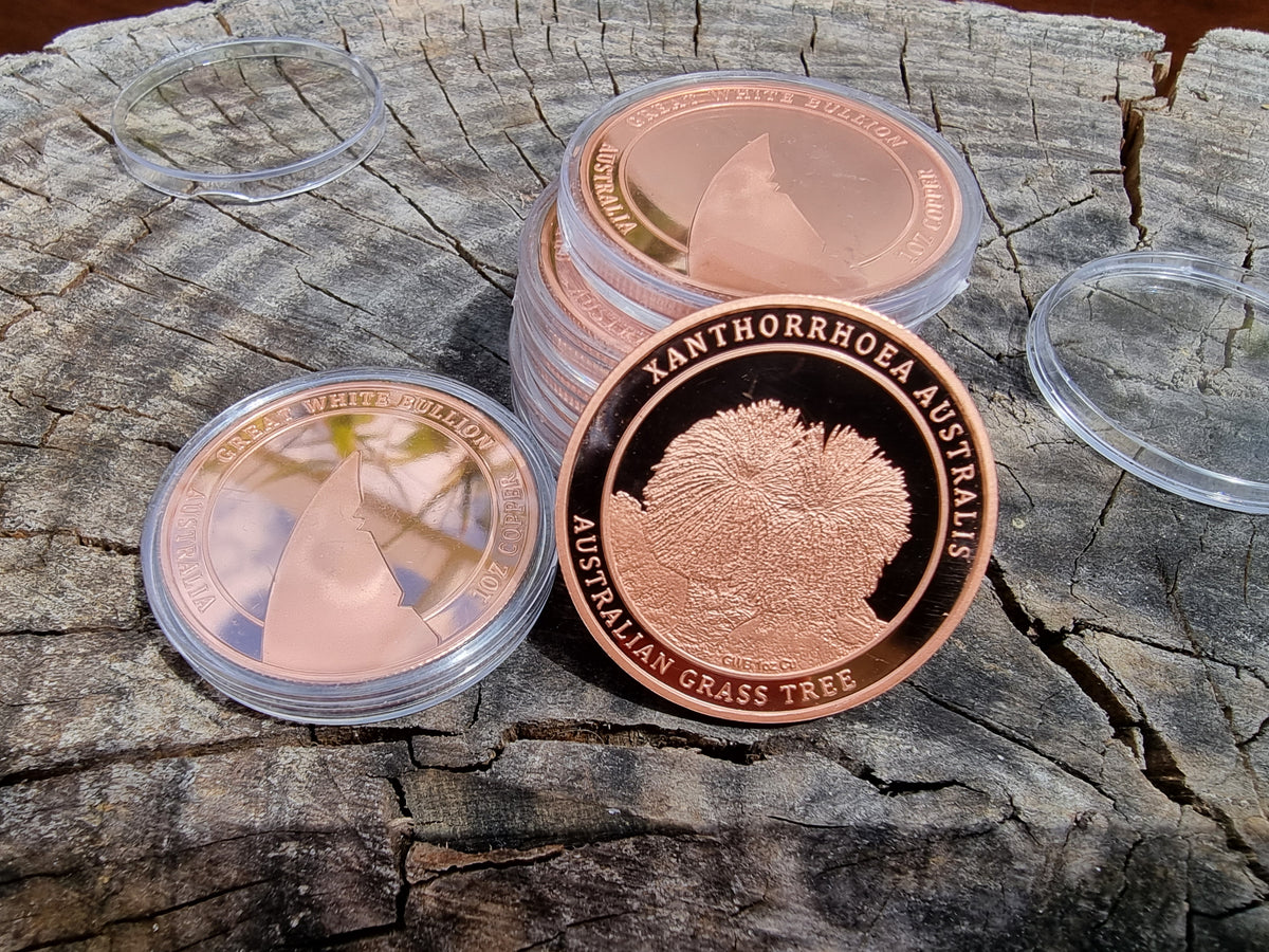 1 Ounce Copper Round - Australian Grass Tree Coin – Great White Bullion