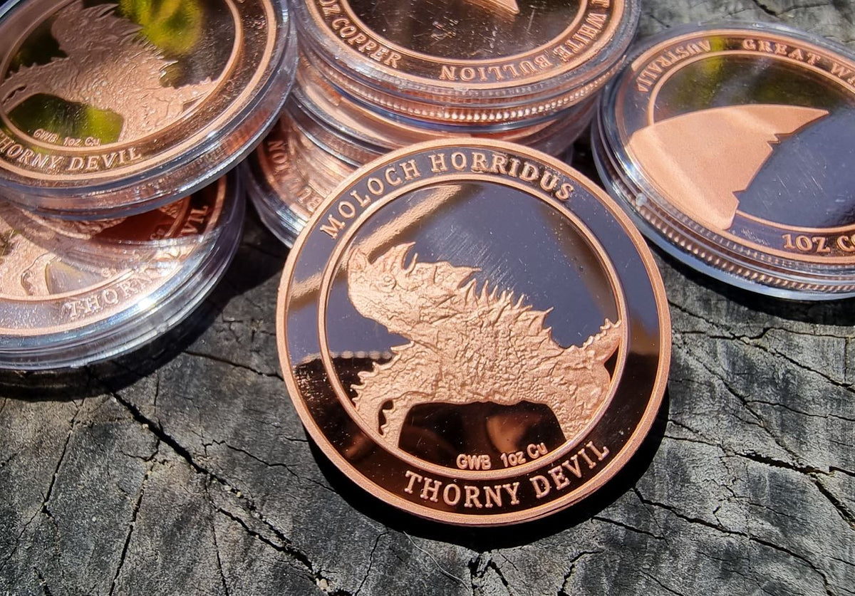1 Ounce Copper Round - Australian Thorny Devil Coin - Moloch Horridus ...