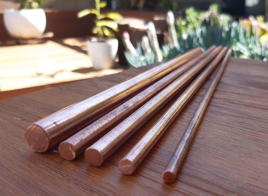 Copper Round Bar - 4.76mm to 22.23mm Diameter - All Lengths Copper Rod ...